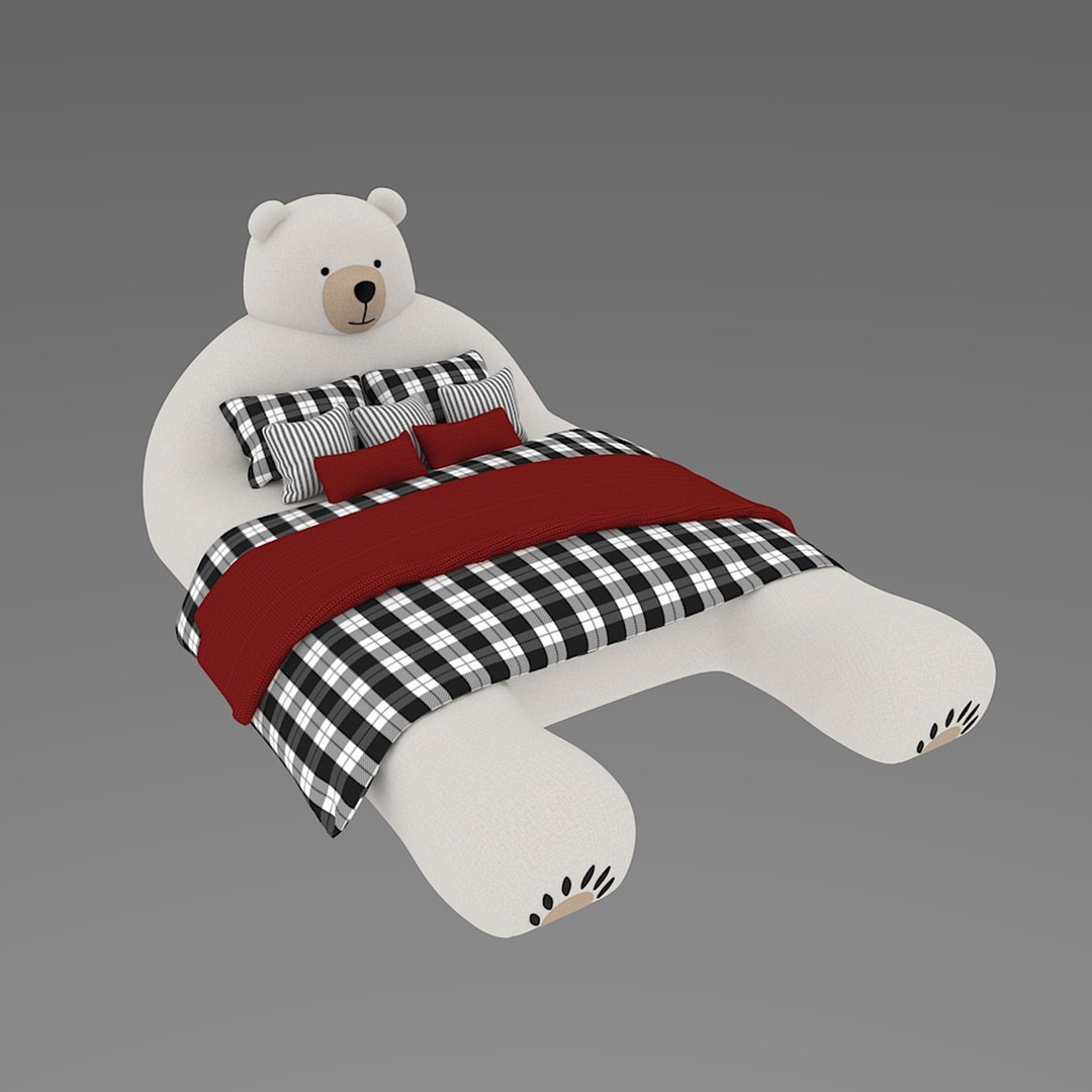 Teddy Bear Bed 3D model - TurboSquid 2174461