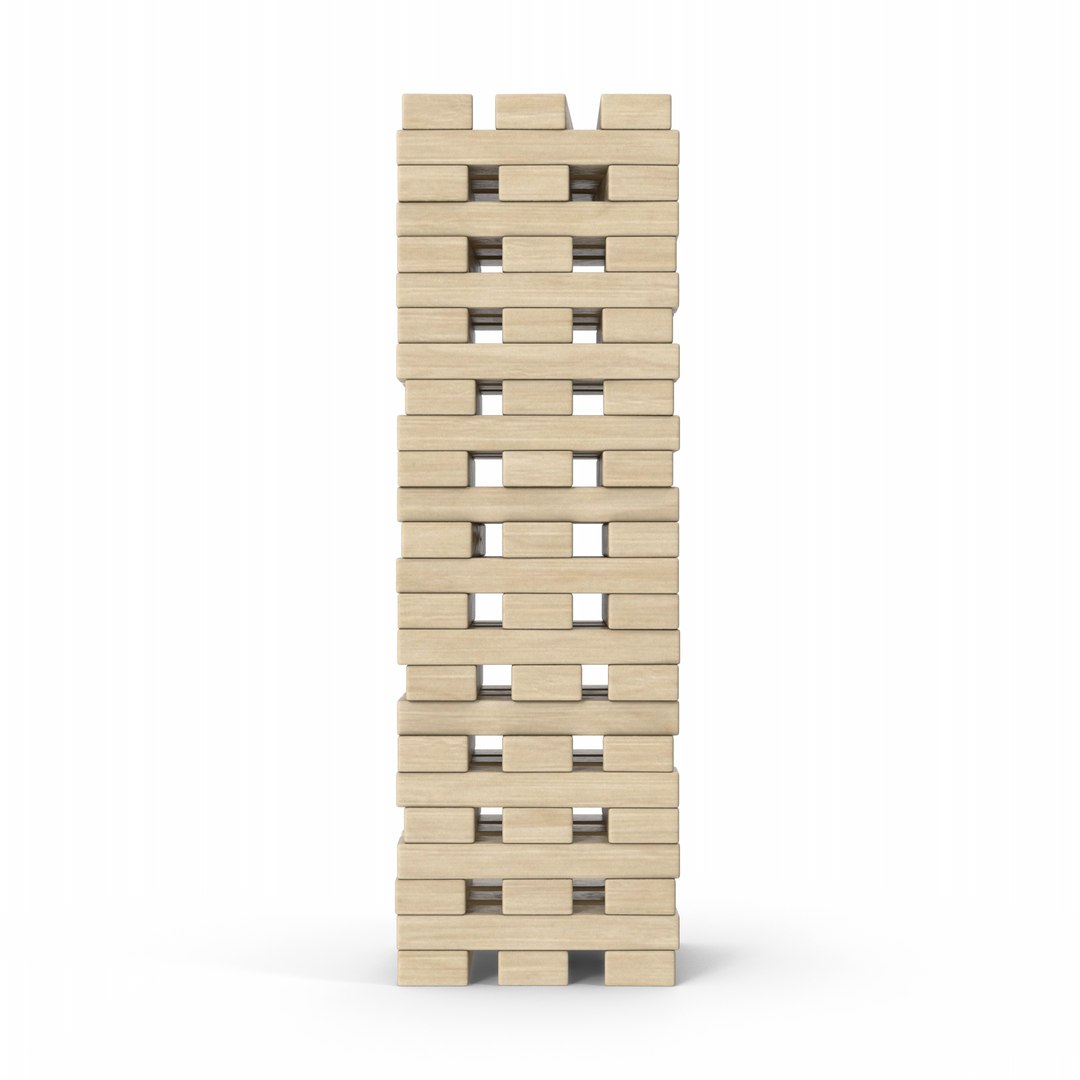 3D Wooden Tower Bricks Game - TurboSquid 2053914