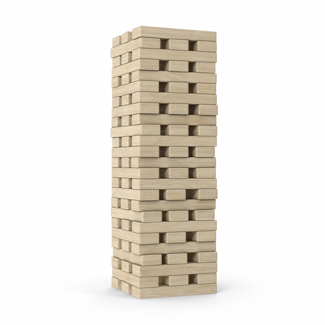 3D Wooden Tower Bricks Game - TurboSquid 2053914