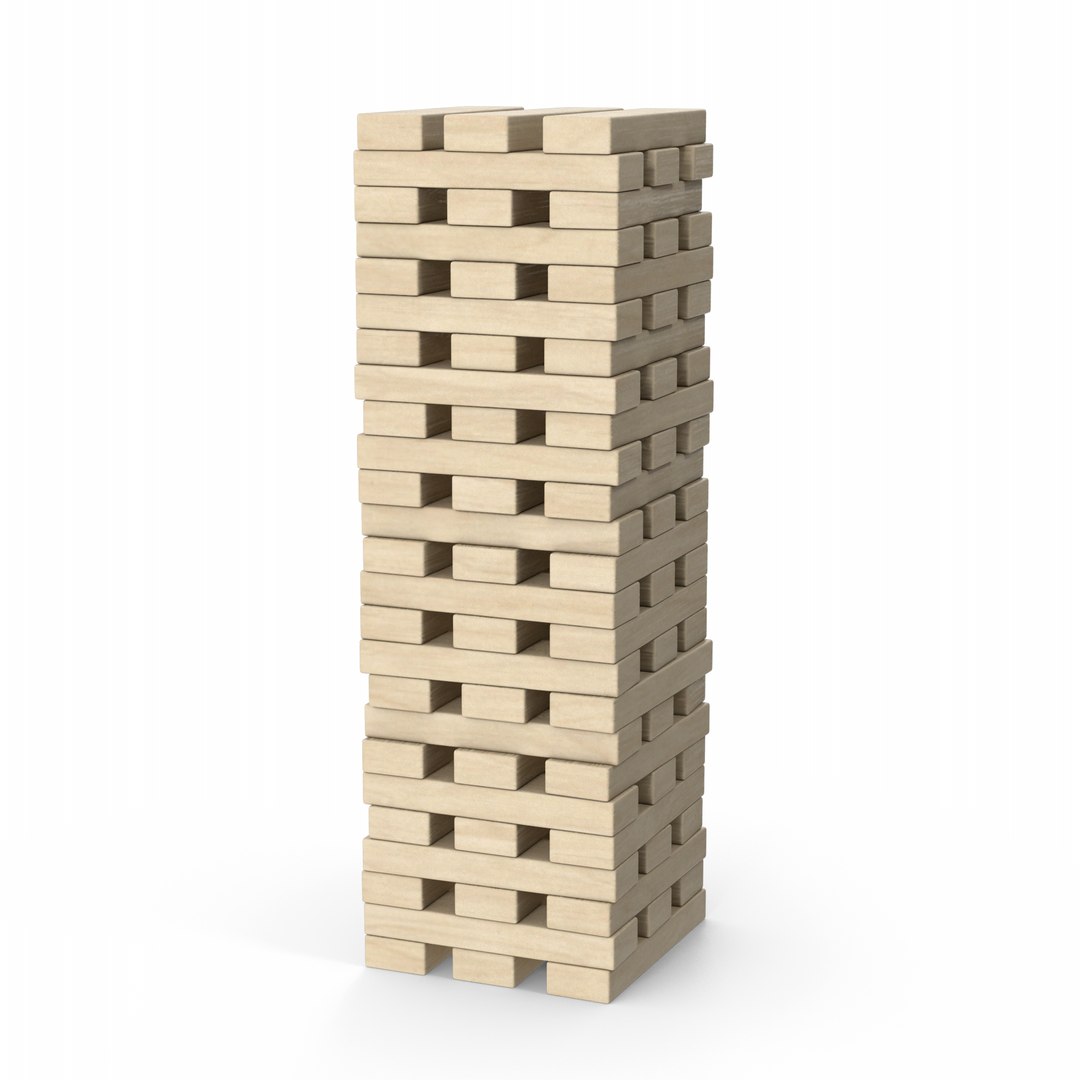 3D Wooden Tower Bricks Game - TurboSquid 2053914