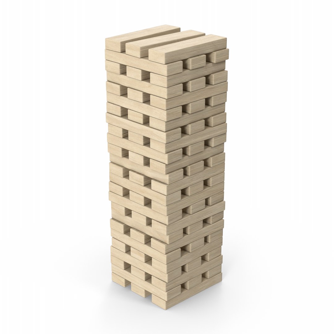 3D Wooden Tower Bricks Game - TurboSquid 2053914