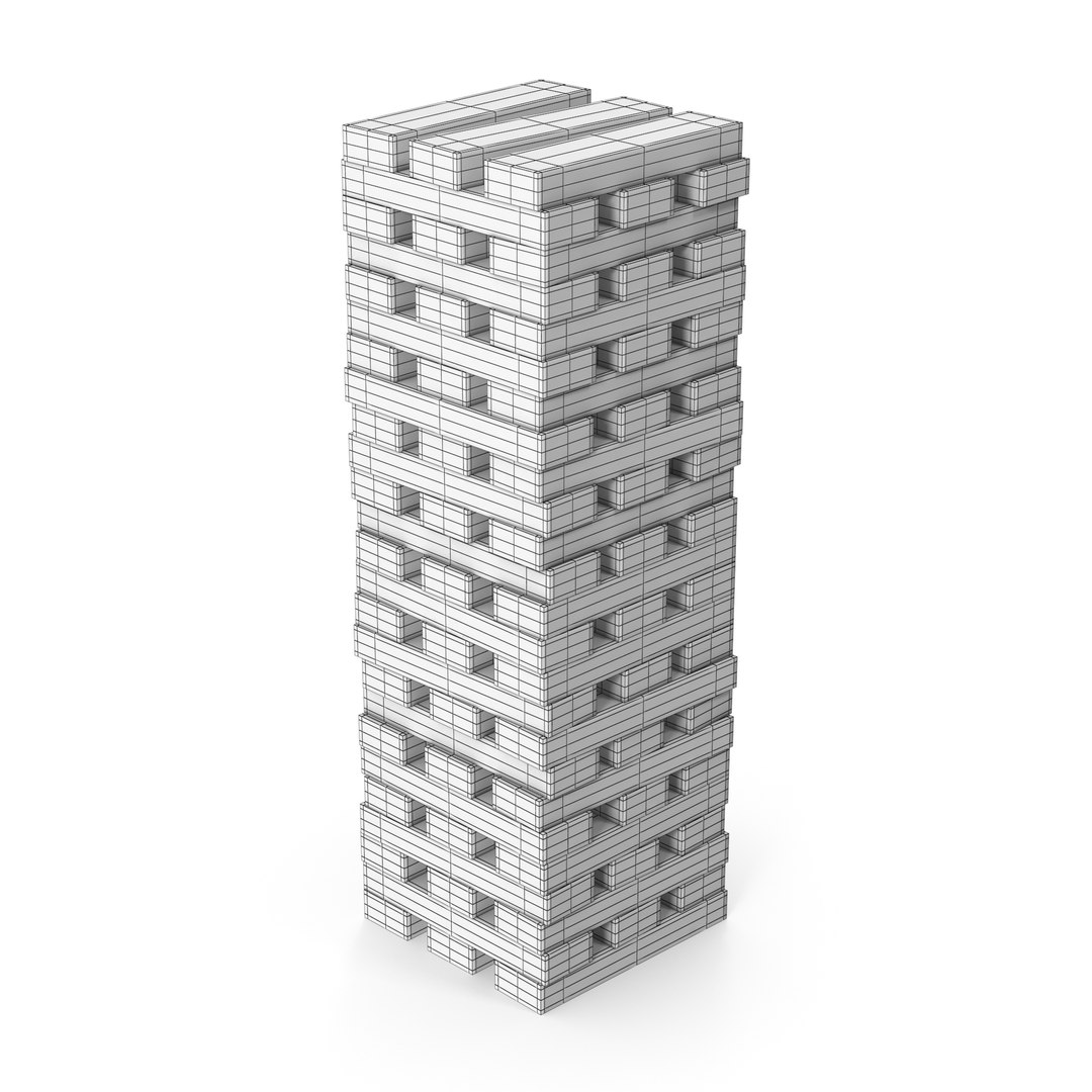 3D Wooden Tower Bricks Game - TurboSquid 2053914
