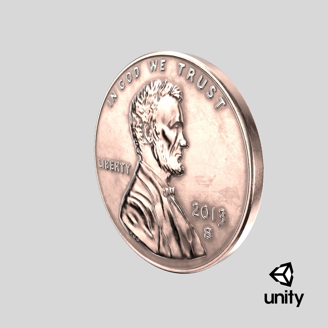 3D Penny Coin Pbr - TurboSquid 1700155