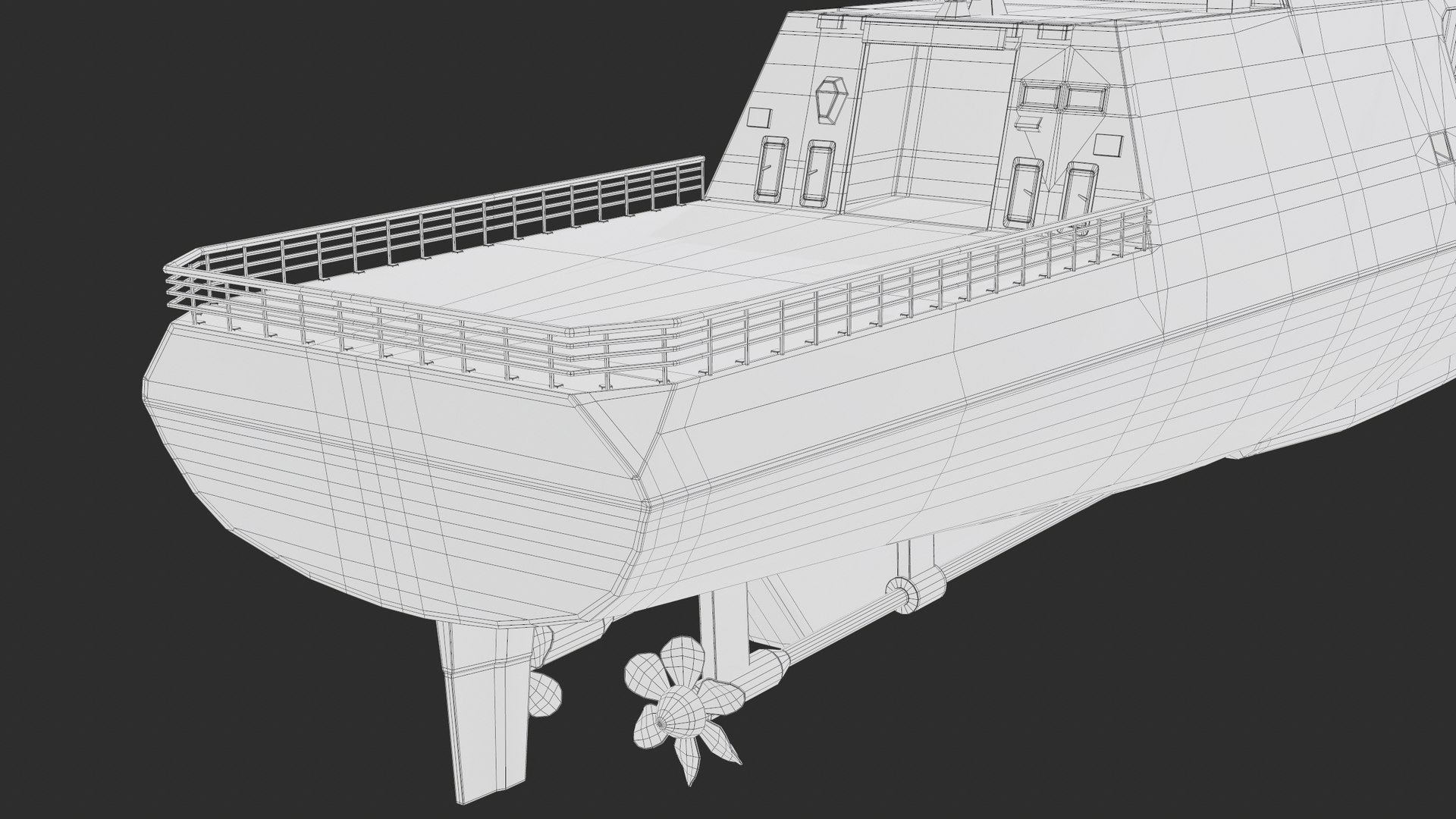 FREMM Modern French Frigate Warship Lowpoly PBR 3D model - TurboSquid ...