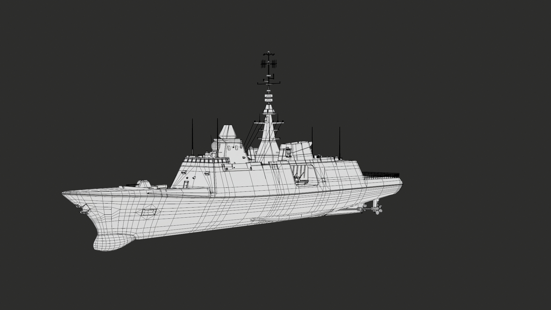 FREMM Modern French Frigate Warship Lowpoly PBR 3D model - TurboSquid ...