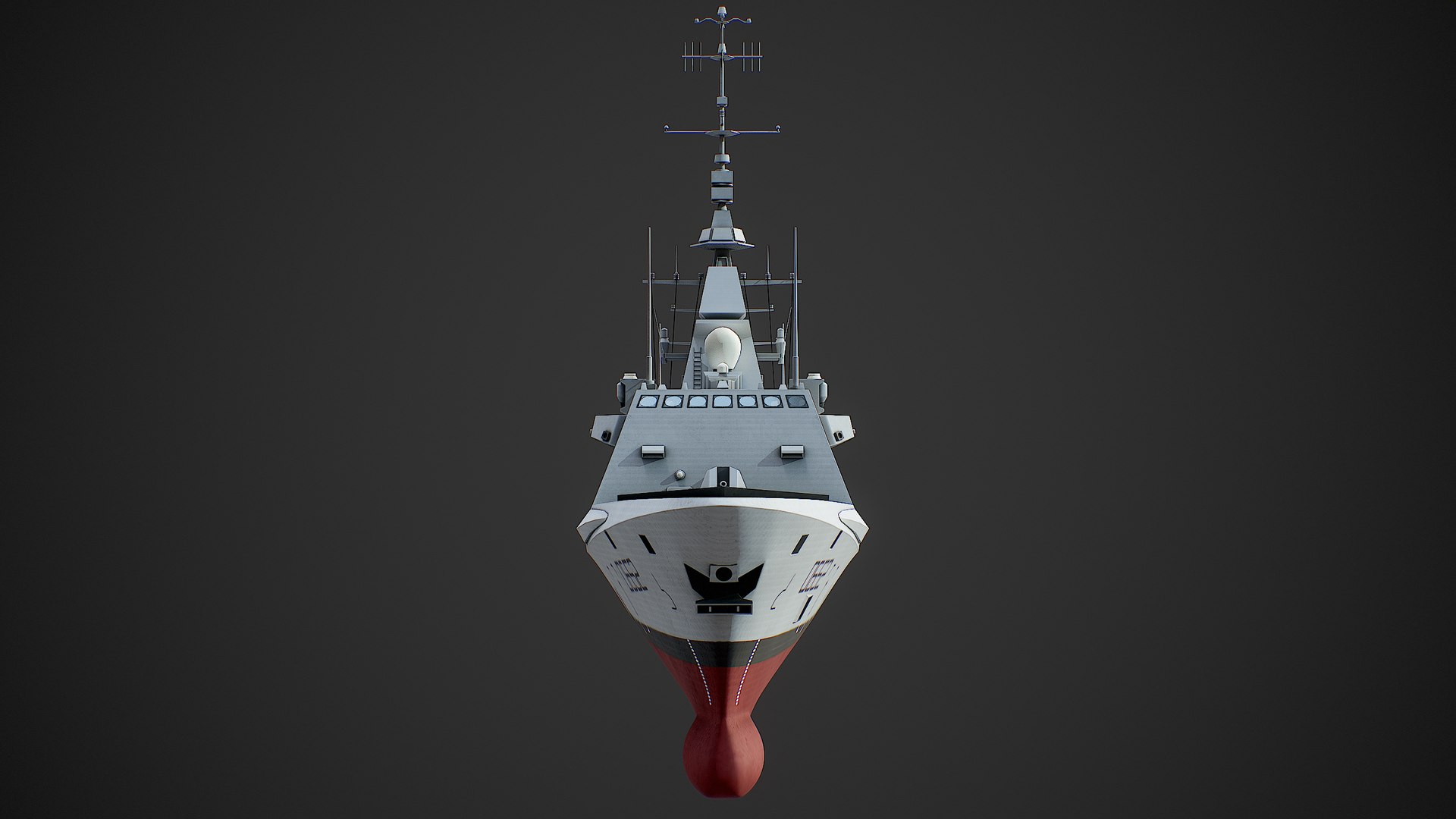 FREMM Modern French Frigate Warship Lowpoly PBR 3D model - TurboSquid ...