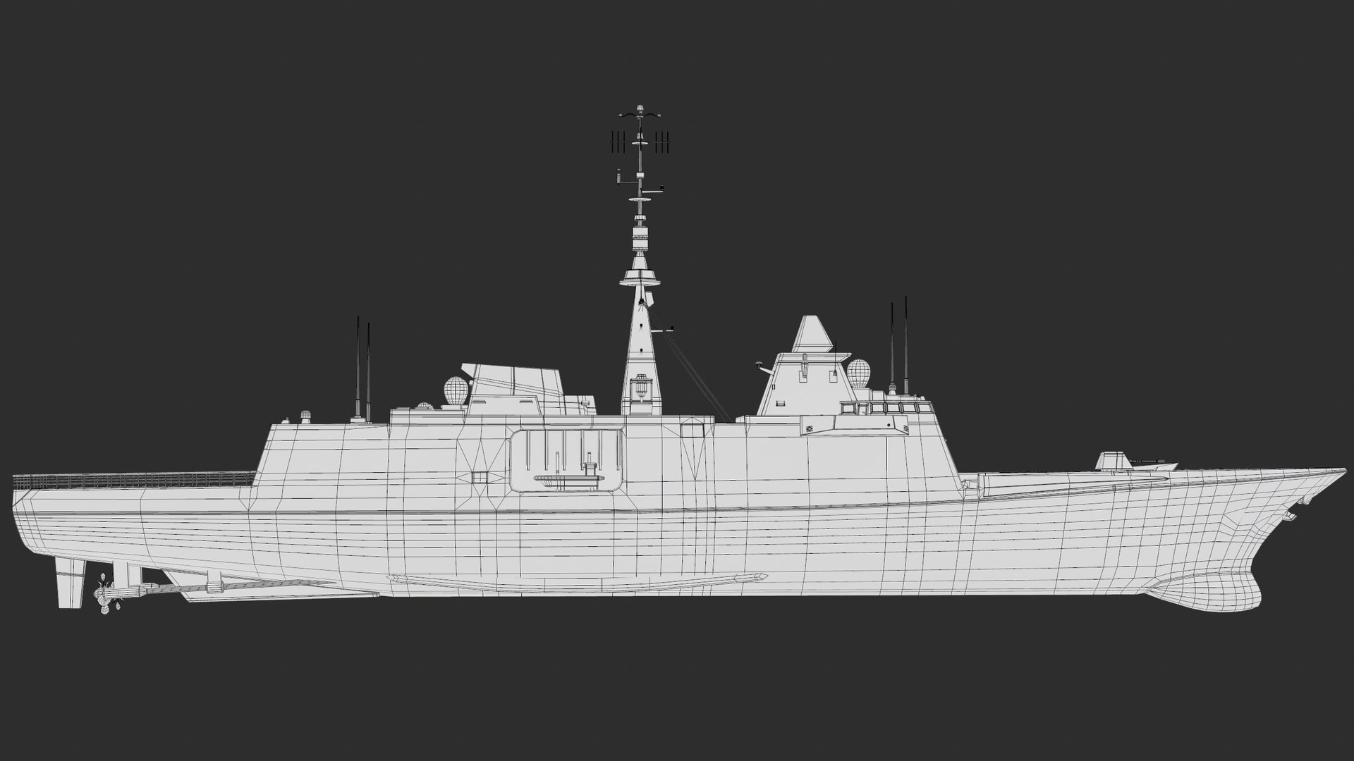 FREMM Modern French Frigate Warship Lowpoly PBR 3D model - TurboSquid ...