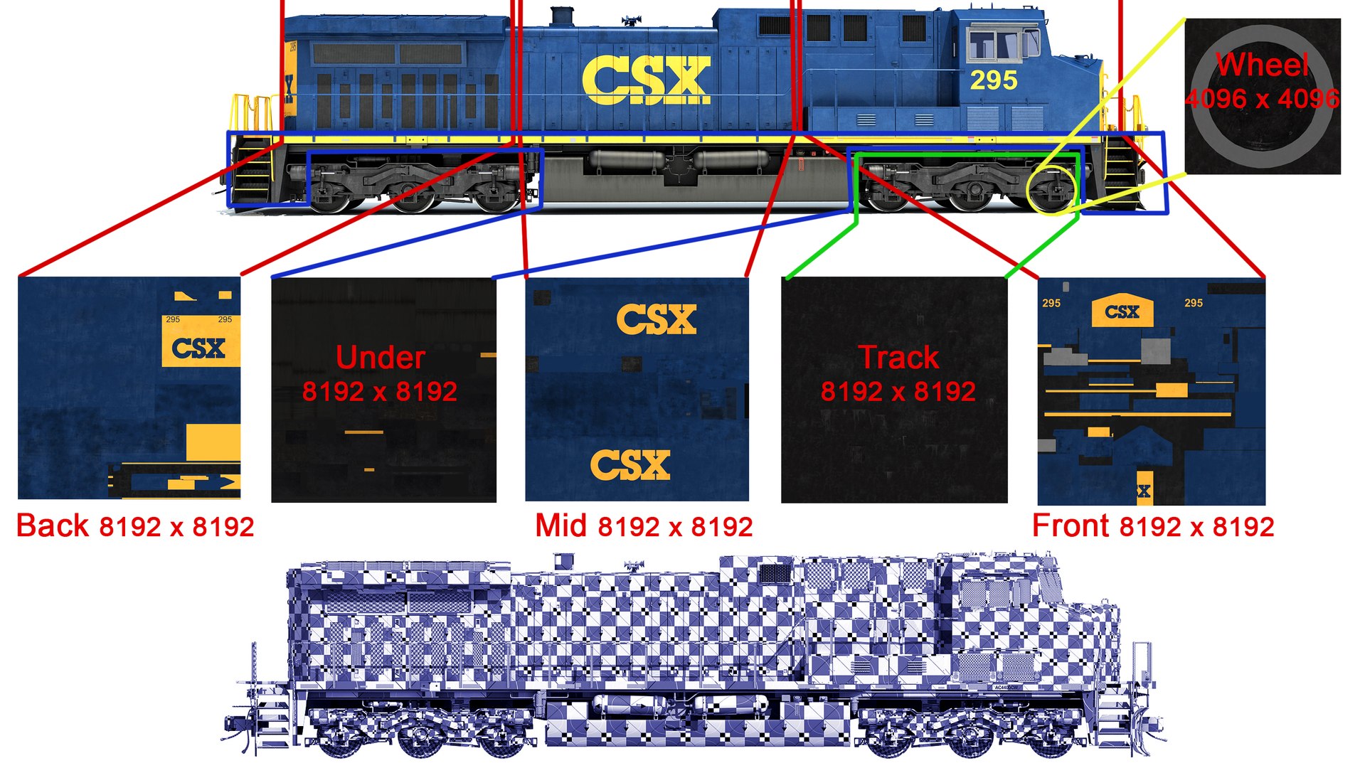 3D Locomotive Csx - TurboSquid 1543142