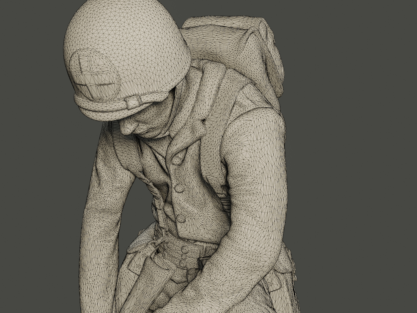 3D american soldier ww2 cutting - TurboSquid 1586910
