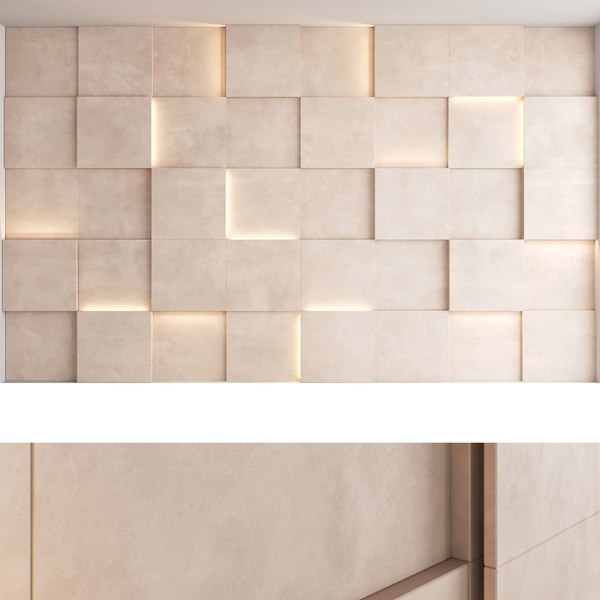 3D decorative wall panel set - TurboSquid 1643923