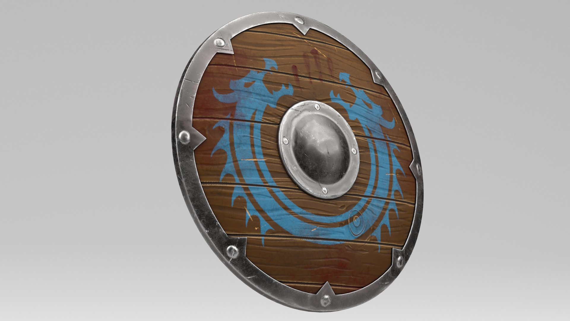 3D Model Blood-covered Shield - TurboSquid 1738140