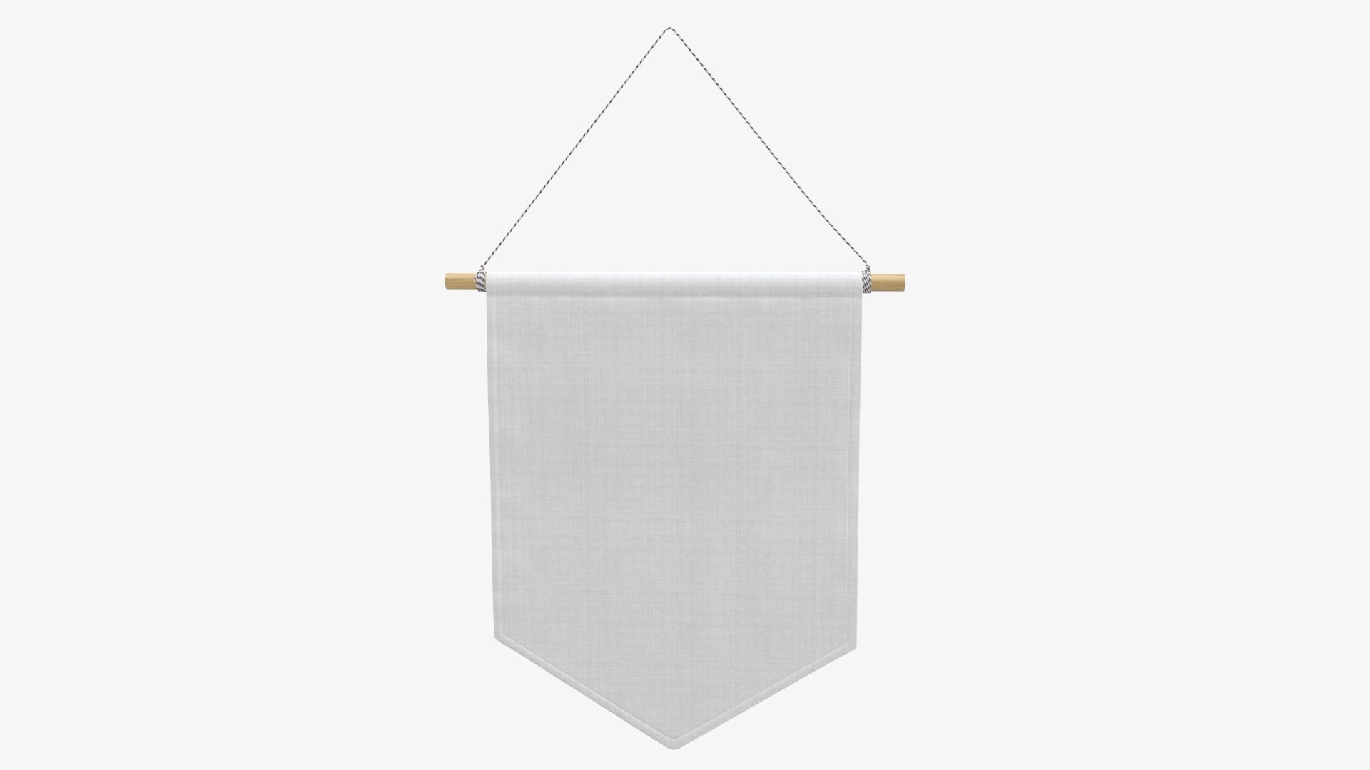 3D wall pennant short - TurboSquid 1698710