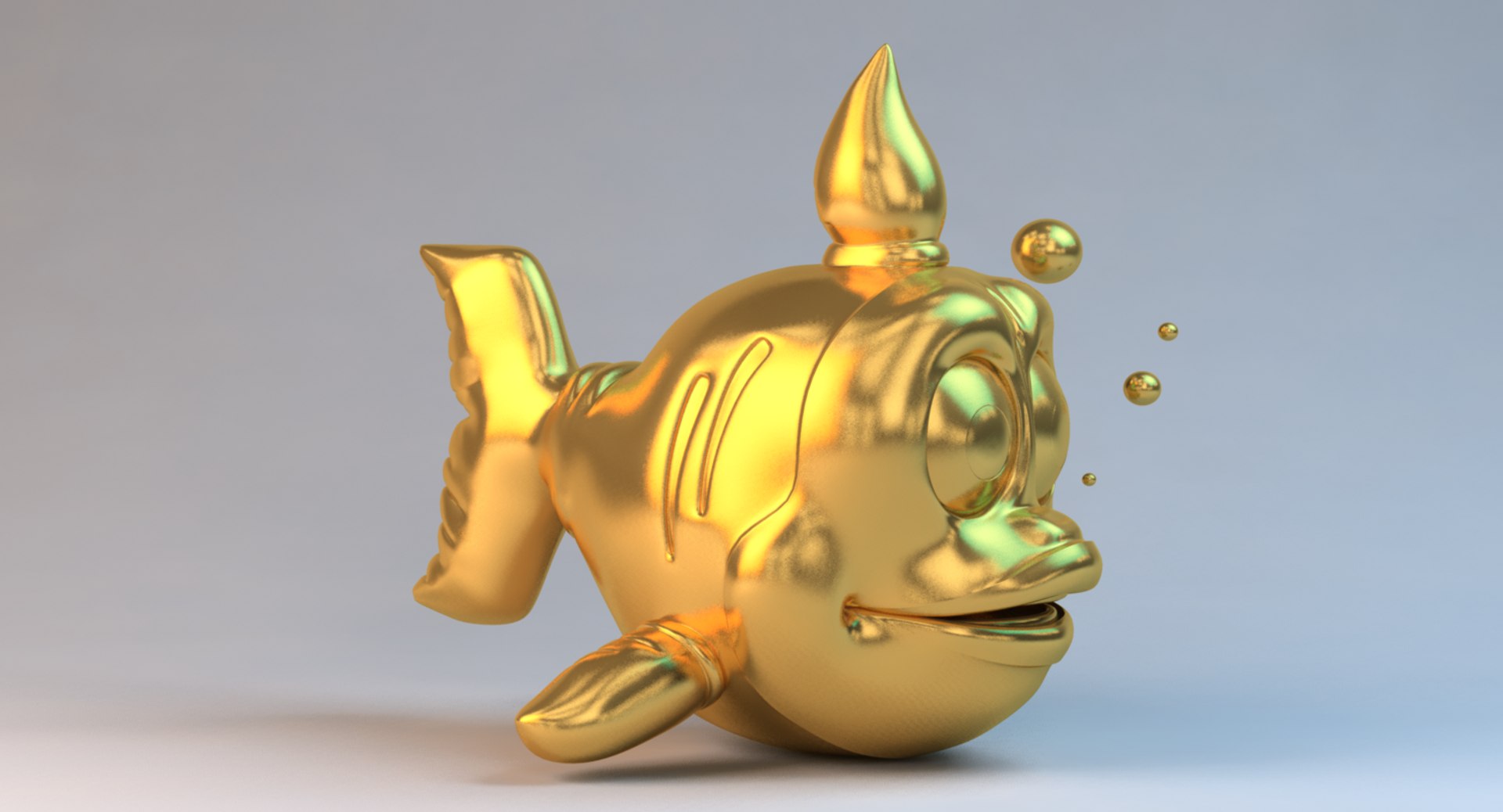 3d golden fish model