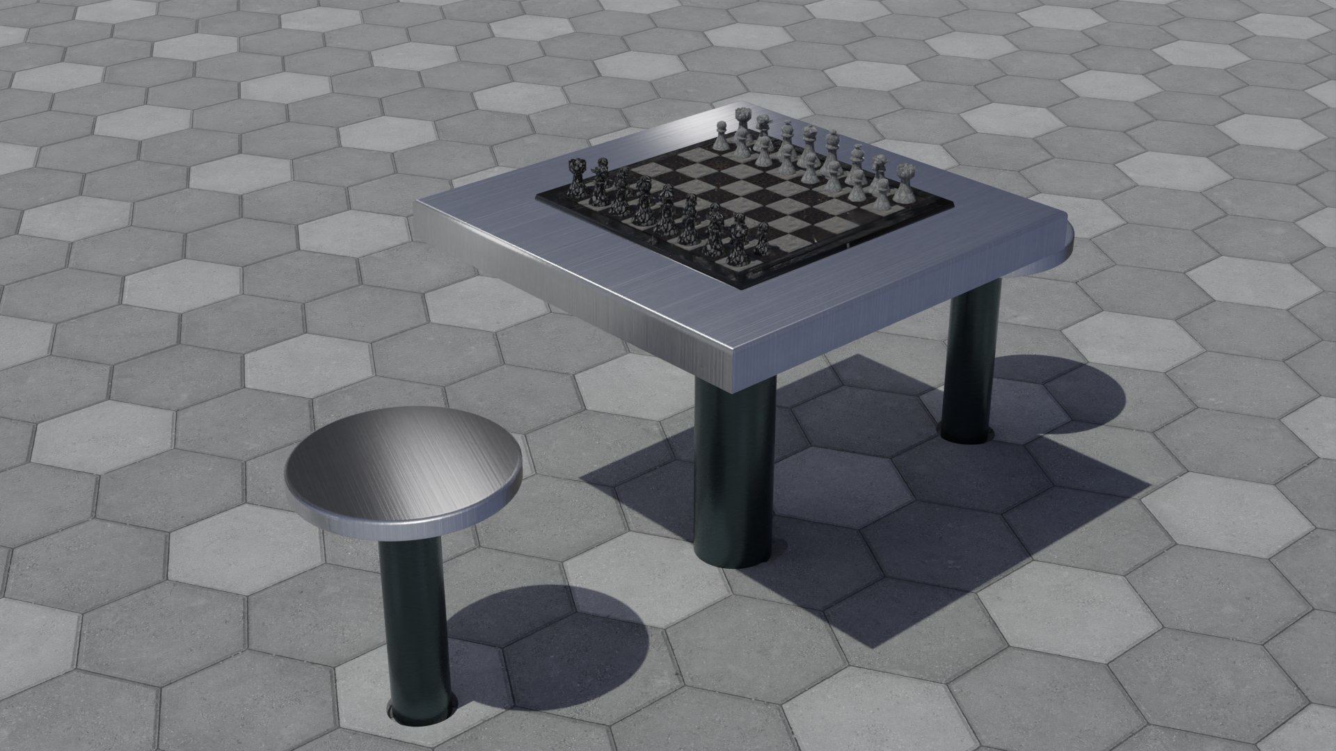 Chess Table 3D Model - TurboSquid 2060705