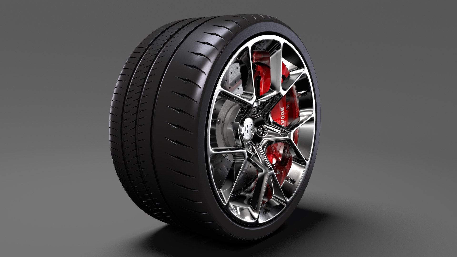 Bugatti Chiron Wheel 4 3D Model - TurboSquid 1383533