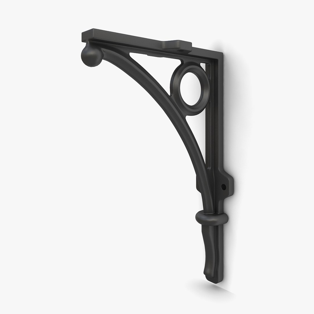 Wrought iron shelf bracket 3D model - TurboSquid 1617021