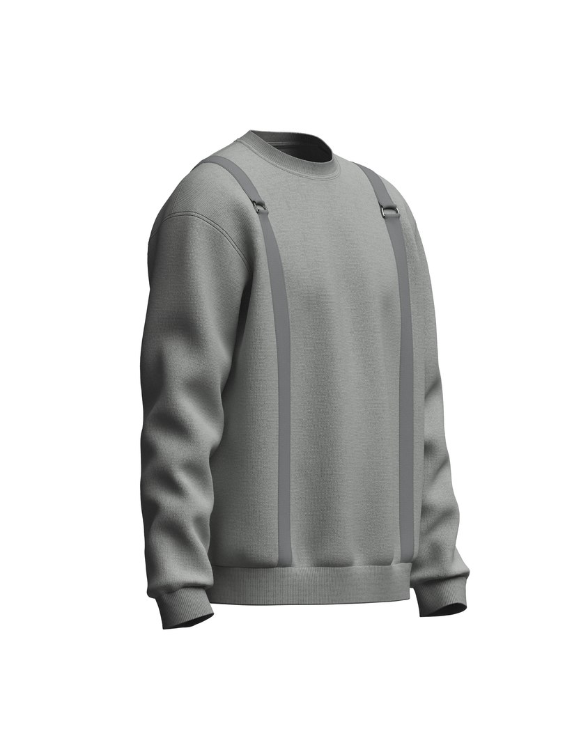 Men Oversized Sweatshirt 3D - TurboSquid 2138048