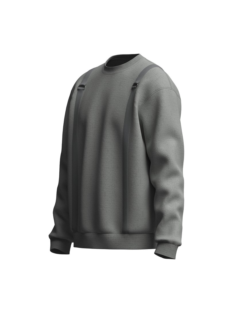 Men Oversized Sweatshirt 3D - TurboSquid 2138048
