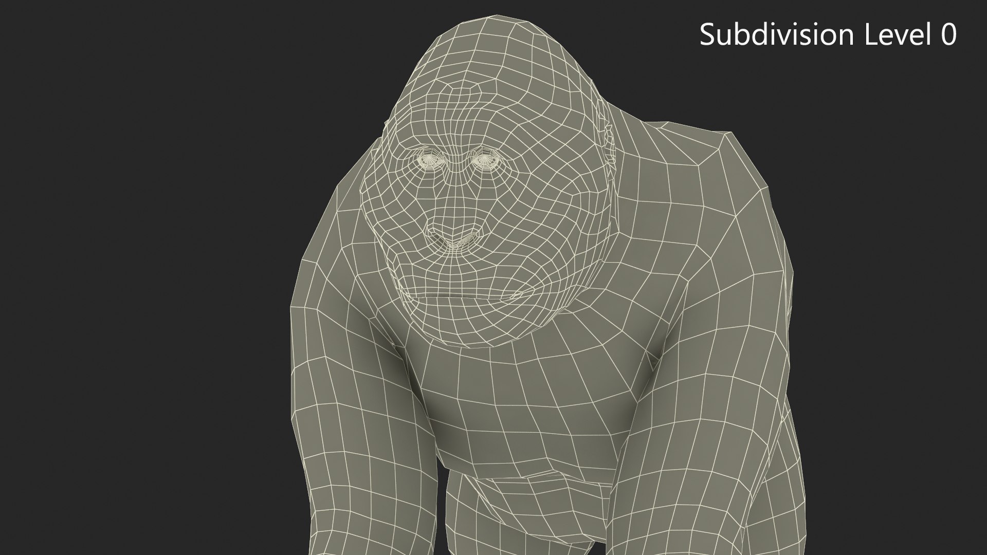 3D Model Gigantopithecus Stands On Four Limbs Fur - TurboSquid 2311405