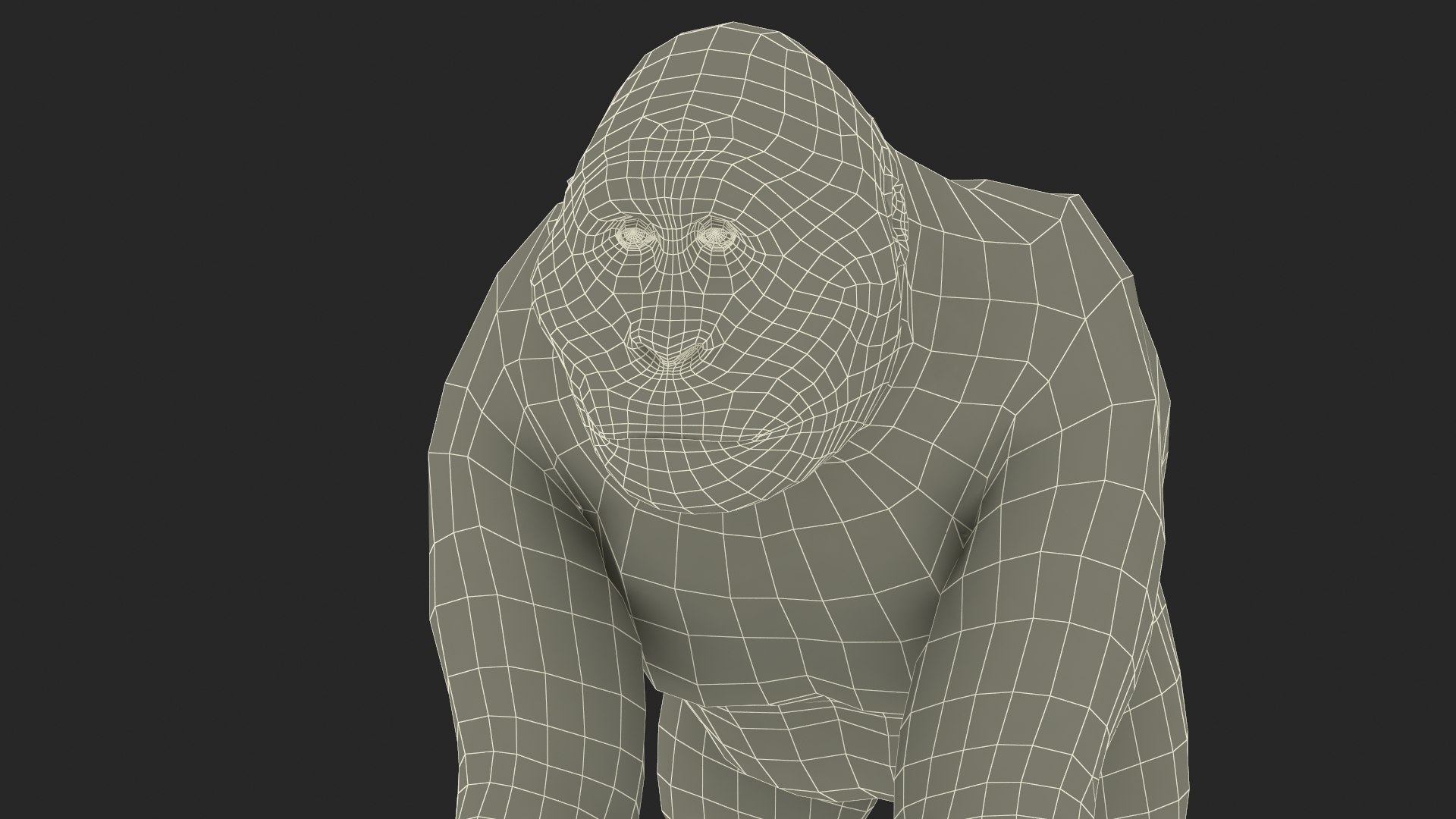 3D Model Gigantopithecus Stands On Four Limbs Fur - TurboSquid 2311405