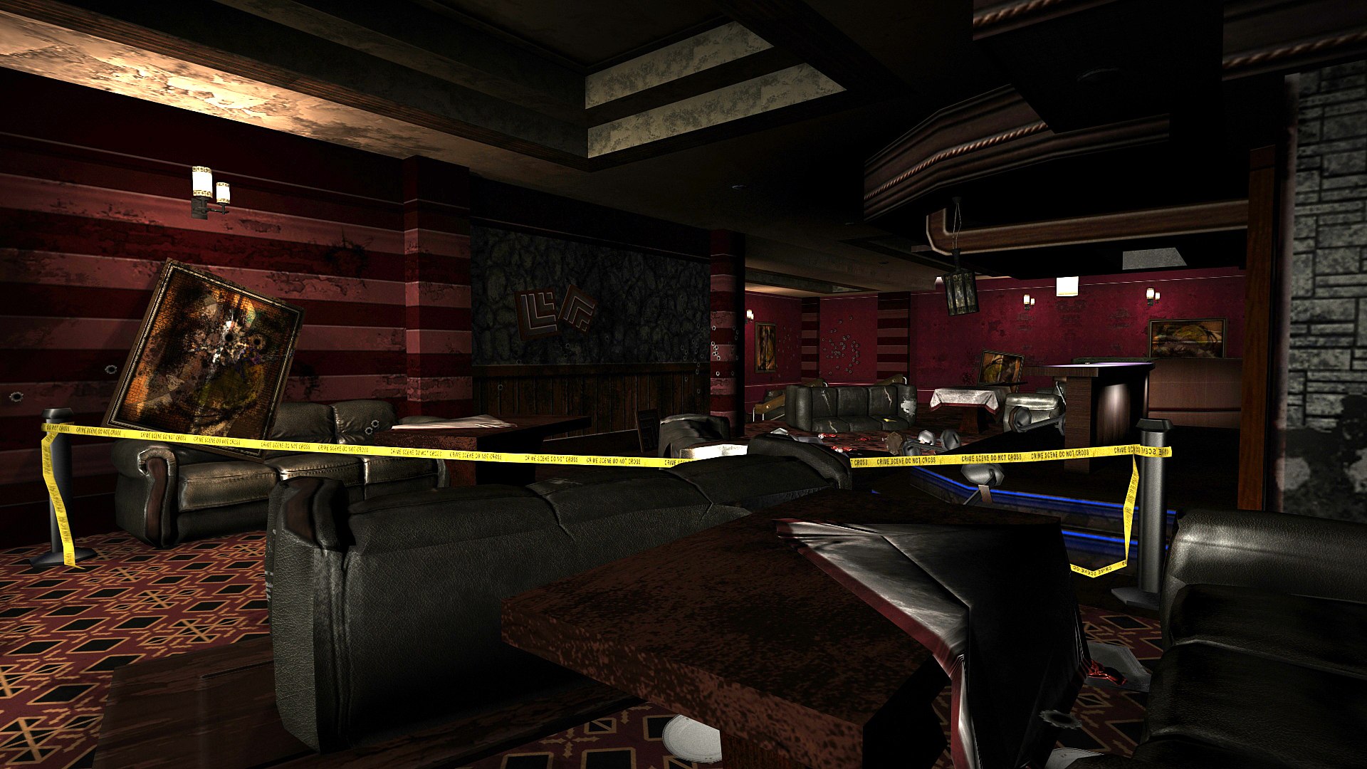 3d Model Destroyed Lounge Scene