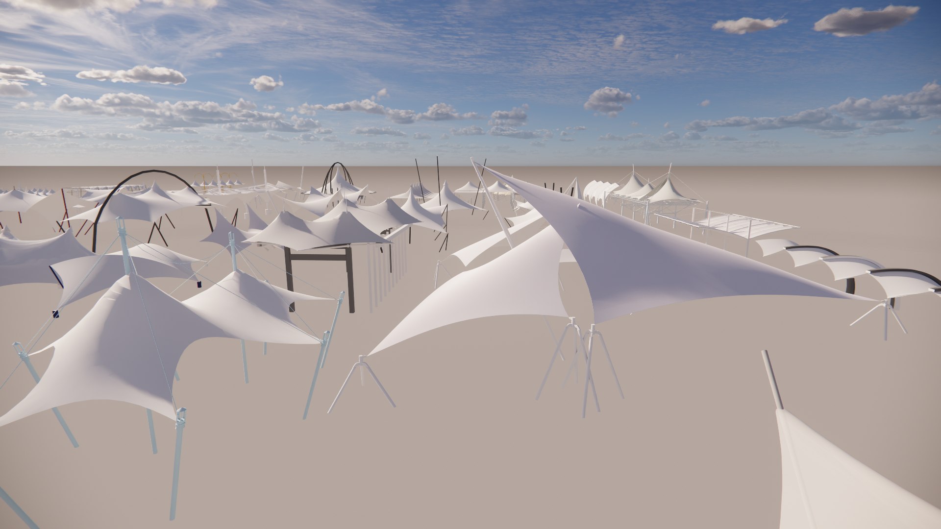 Tensile Structures Collection -A12 3D Model - TurboSquid 2385662