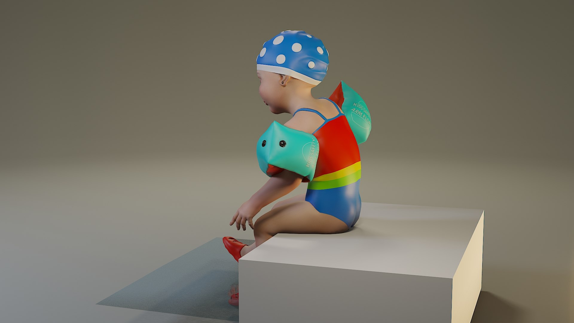 Child Female Swwimmingpool Swim Pool Model - TurboSquid 1690430