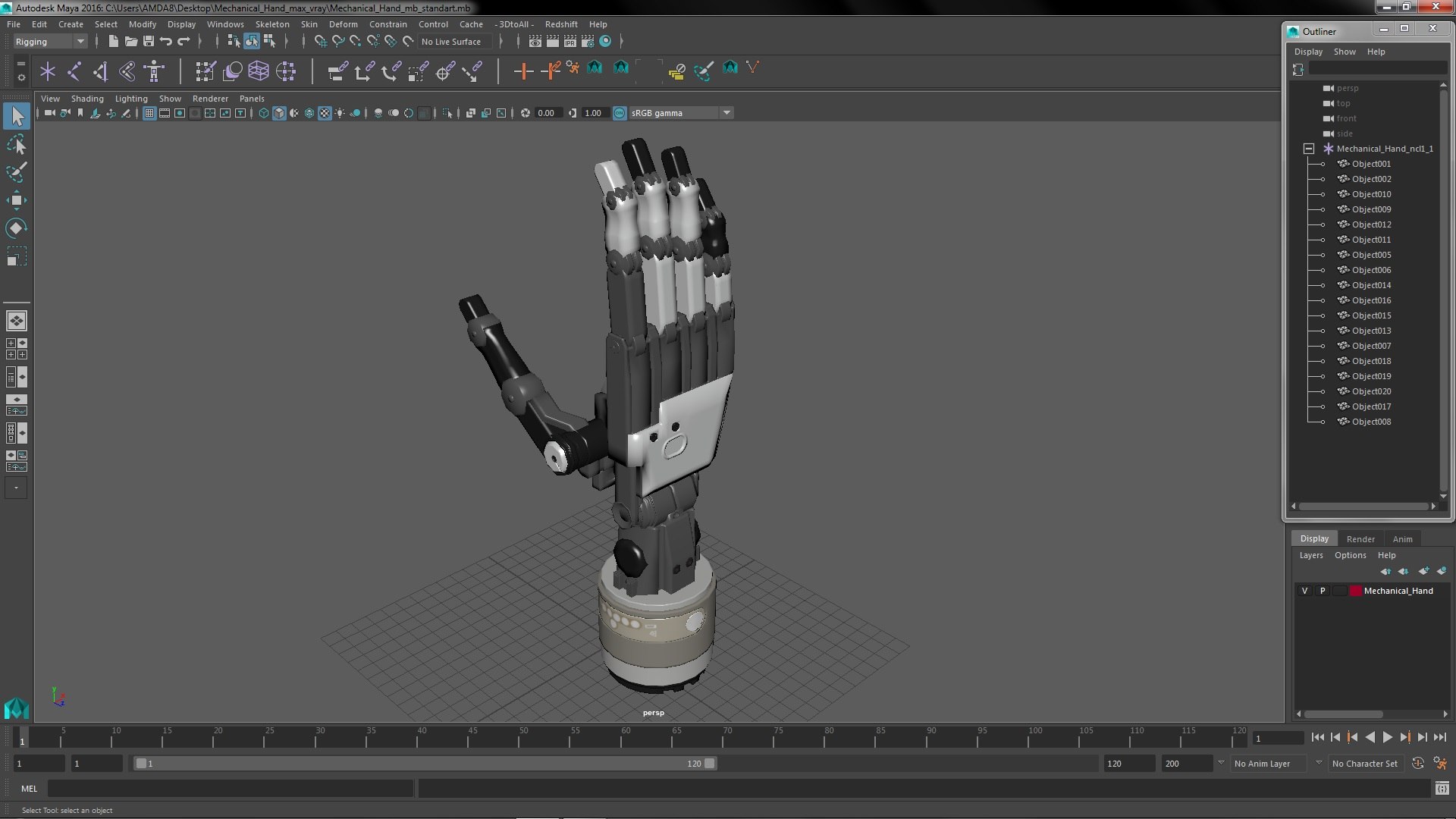 3D model Mechanical Hand - TurboSquid 2105588
