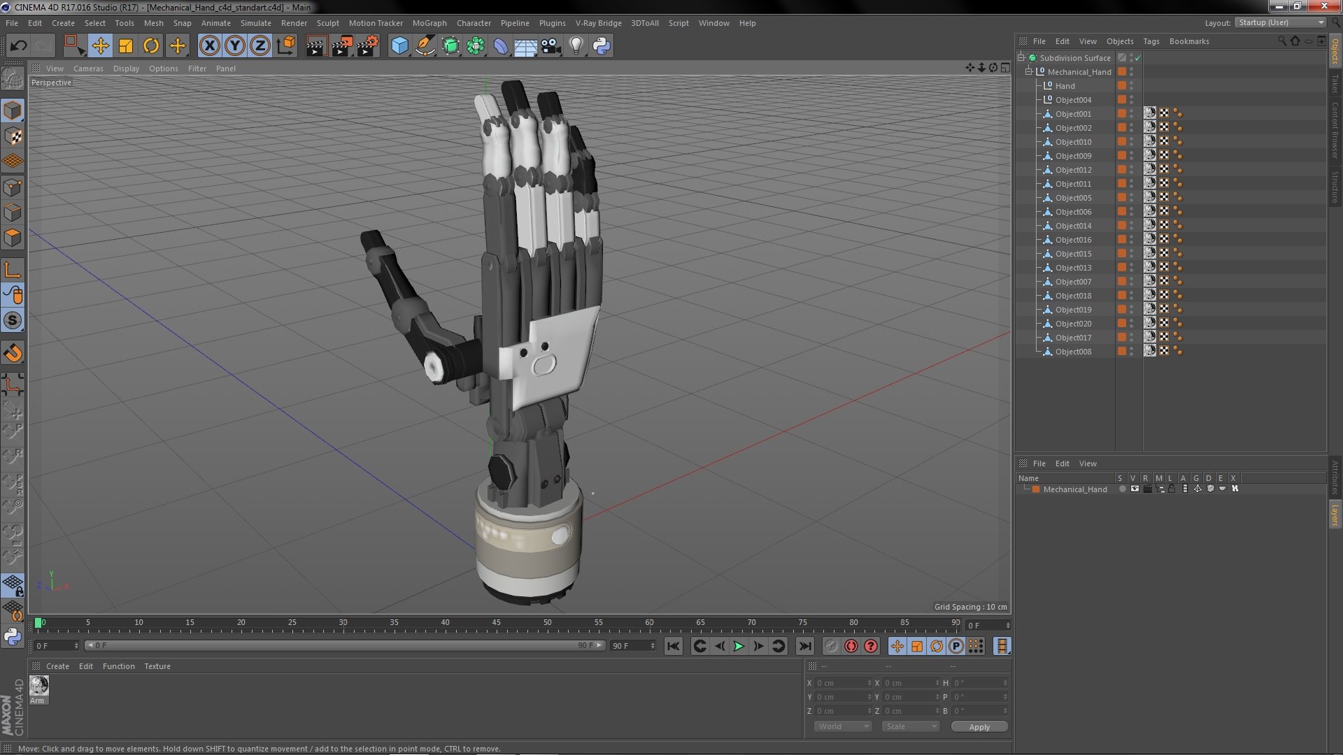 3D model Mechanical Hand - TurboSquid 2105588