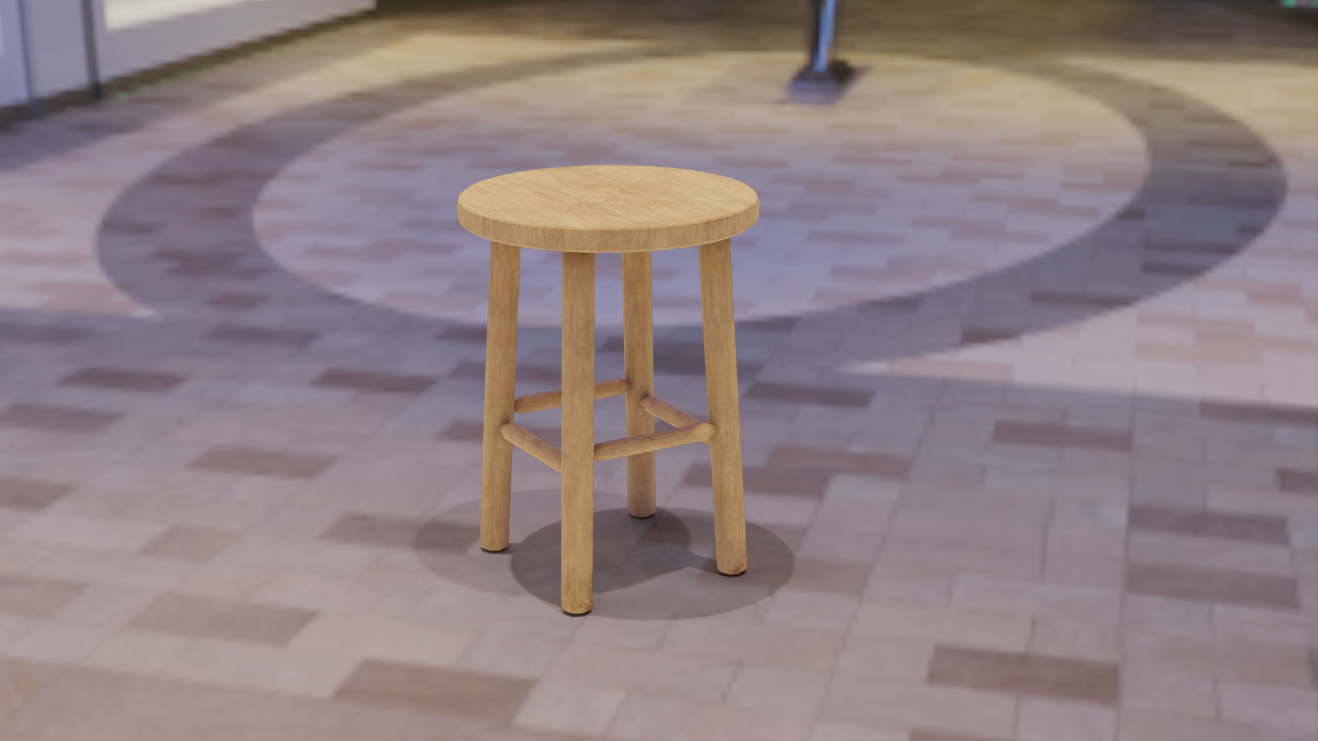 3D Game Ready Wooden Stool - TurboSquid 1985226