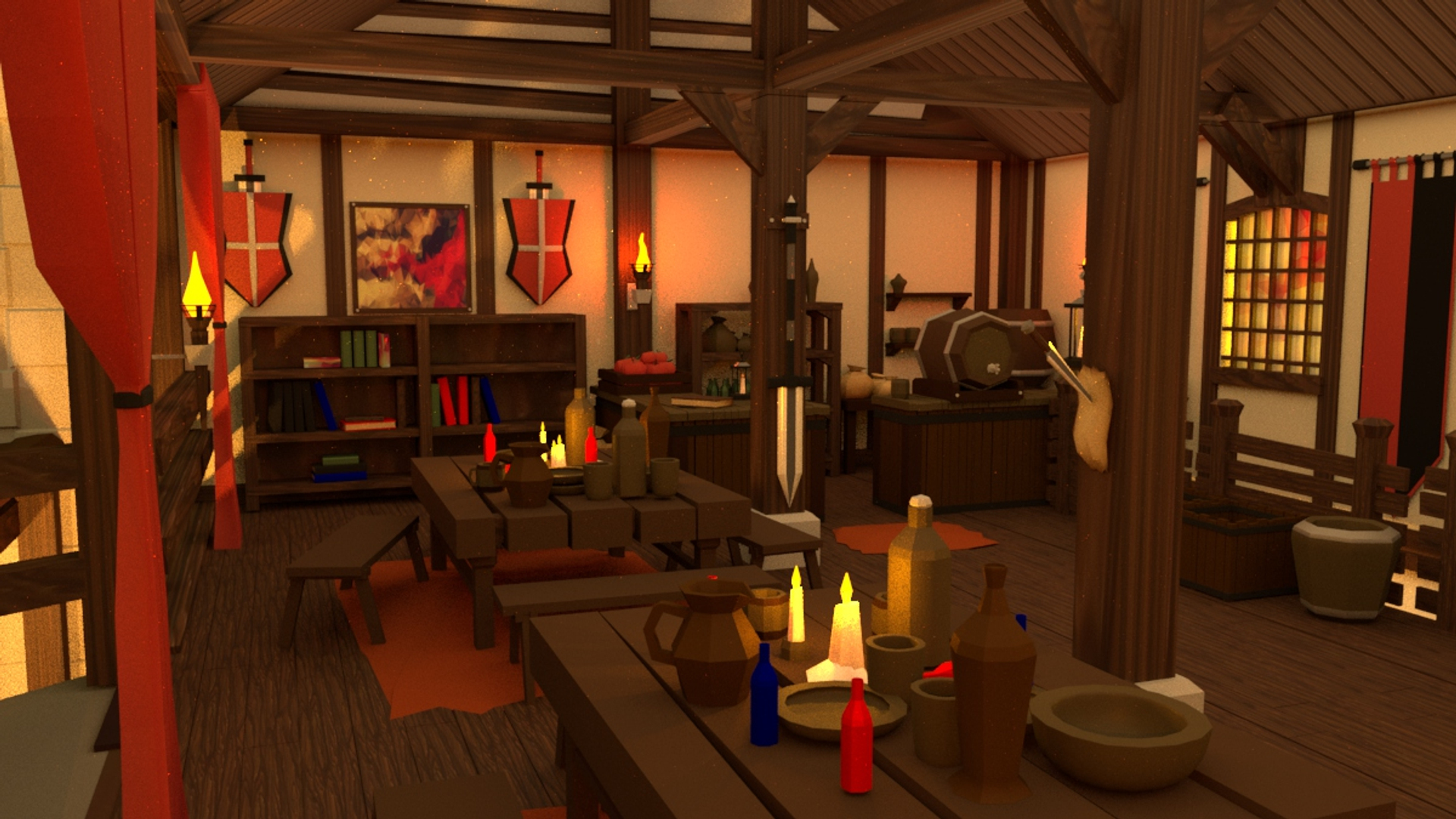 3D medieval guild hall - TurboSquid 1479837