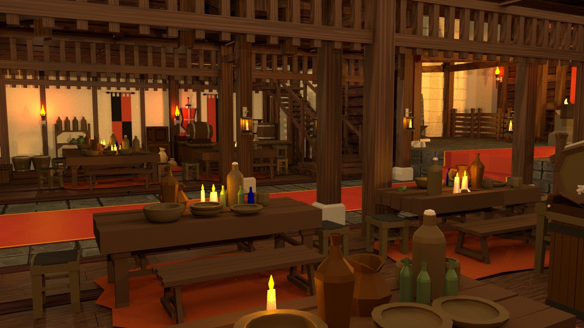 3D Medieval Guild Hall - TurboSquid 1479837