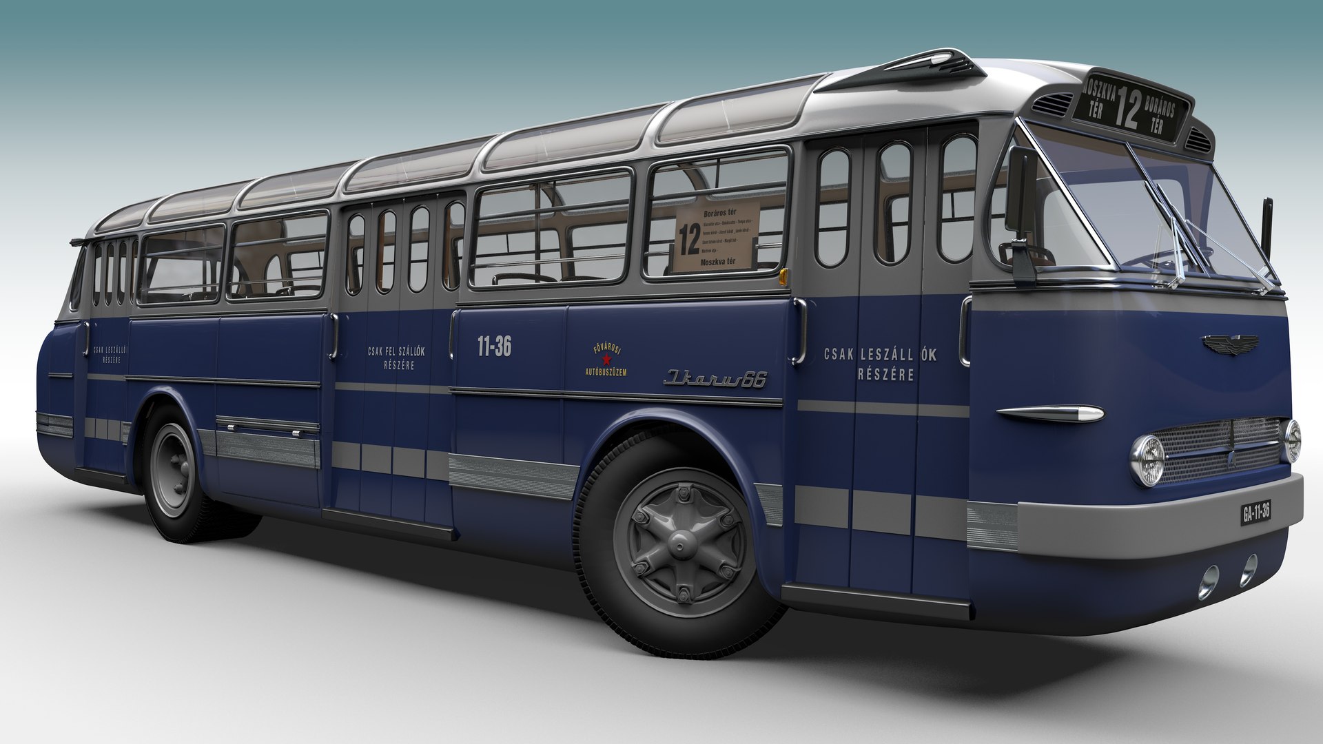 Ikarus 66 Hungarian Citybus 1960 Model - TurboSquid 2033951