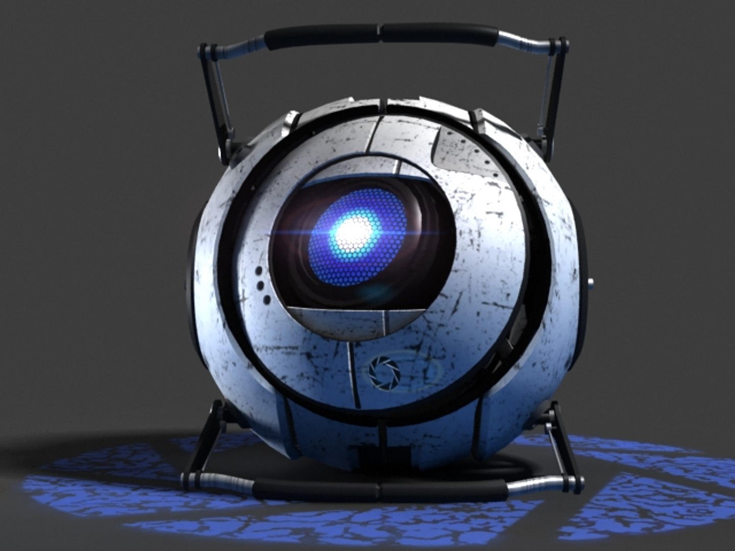 Wheatley Video Character Robot 3d Max