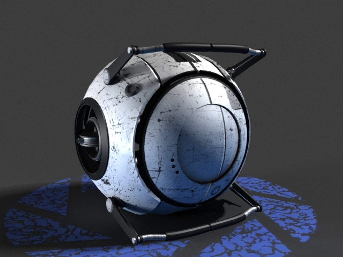 Wheatley Video Character Robot 3d Max