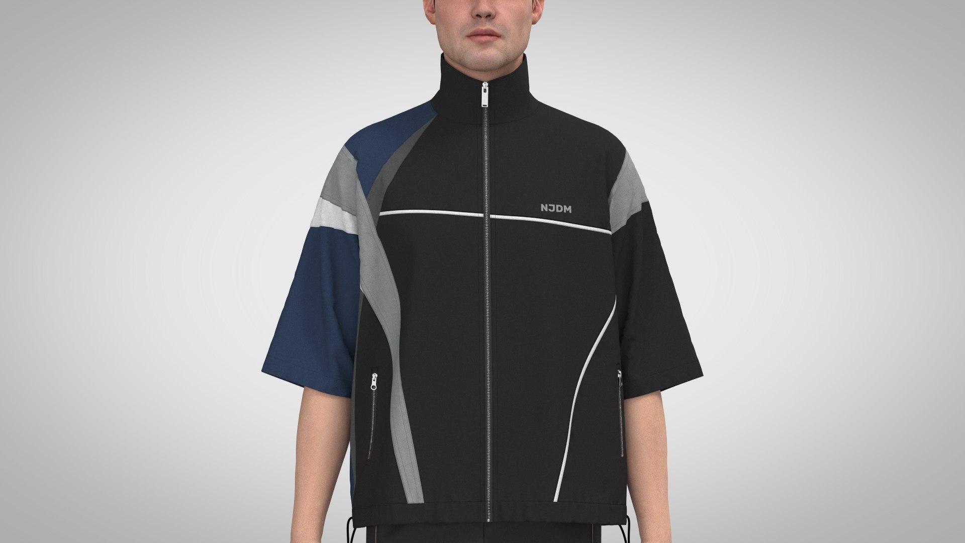 3D Model Men Nylon Jacket Outfit - TurboSquid 2252042