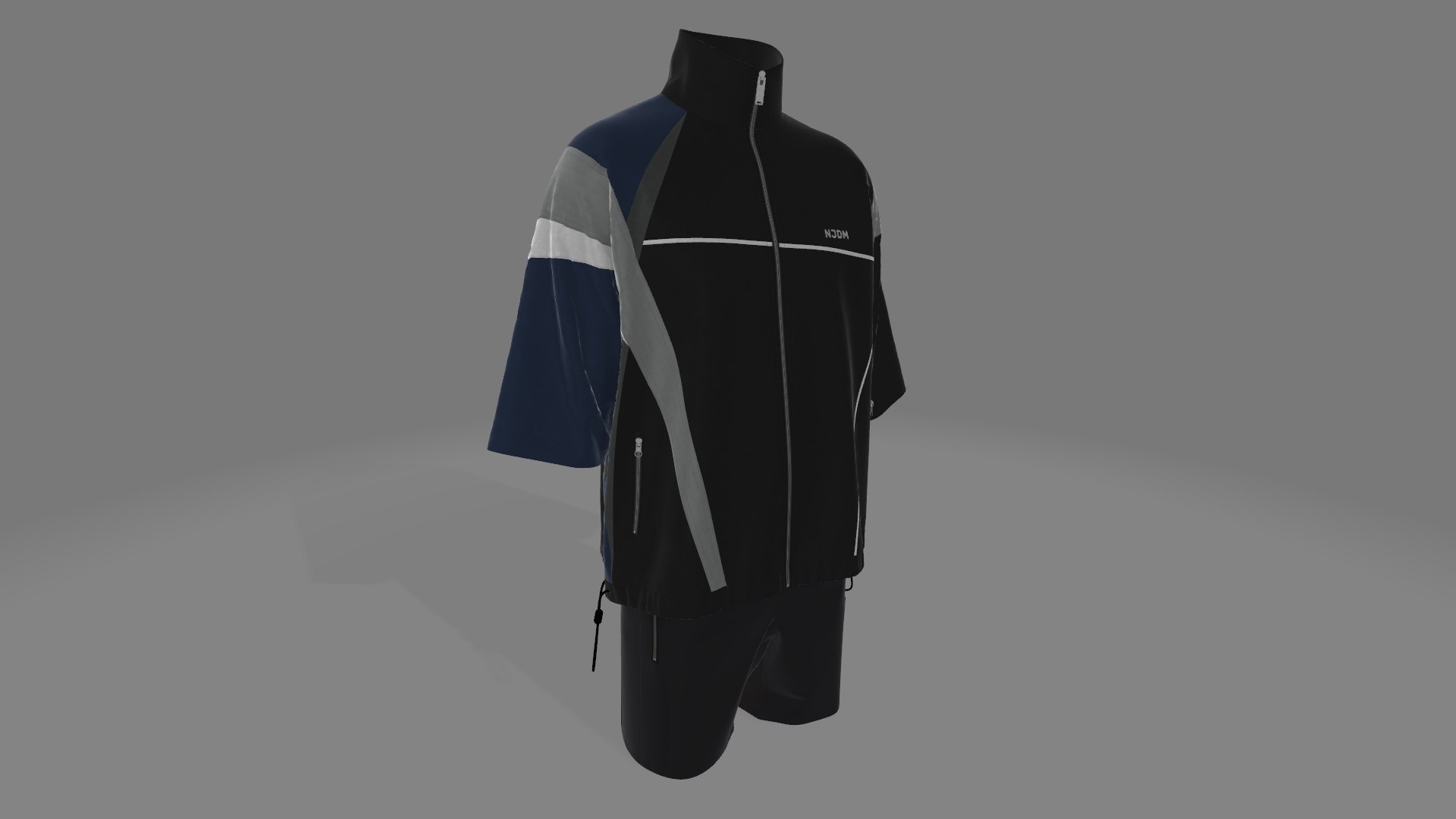 3D Model Men Nylon Jacket Outfit - TurboSquid 2252042