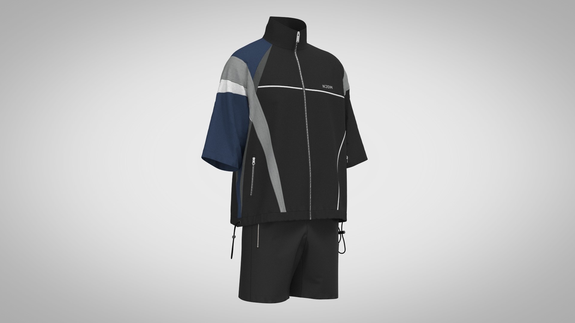 3D Model Men Nylon Jacket Outfit - TurboSquid 2252042