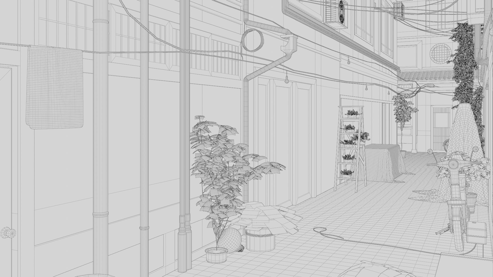 3D Japanese Alley 3d Scene model - TurboSquid 2107457