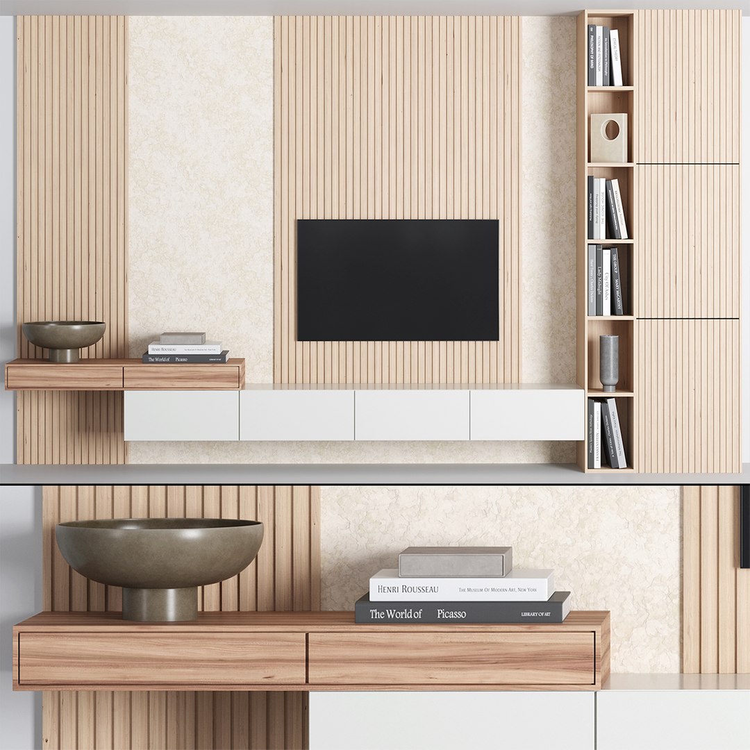 3D Model TV Wall 02 - TurboSquid 2008560