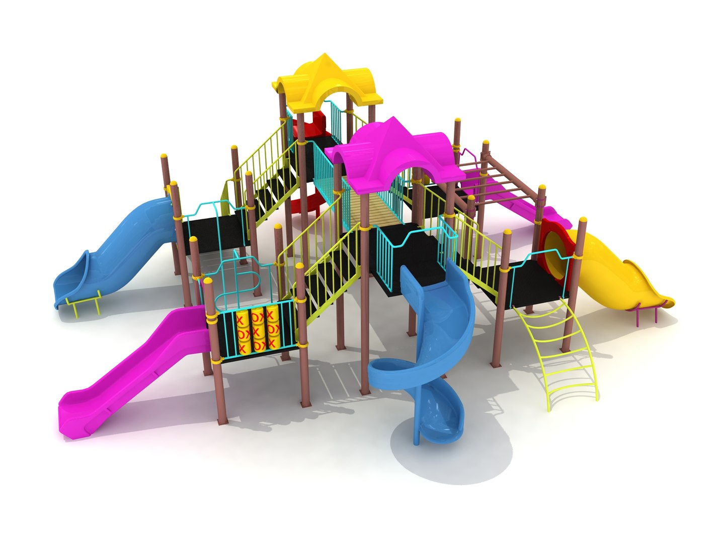 Metal Playground Slide 3D Model - TurboSquid 1548401