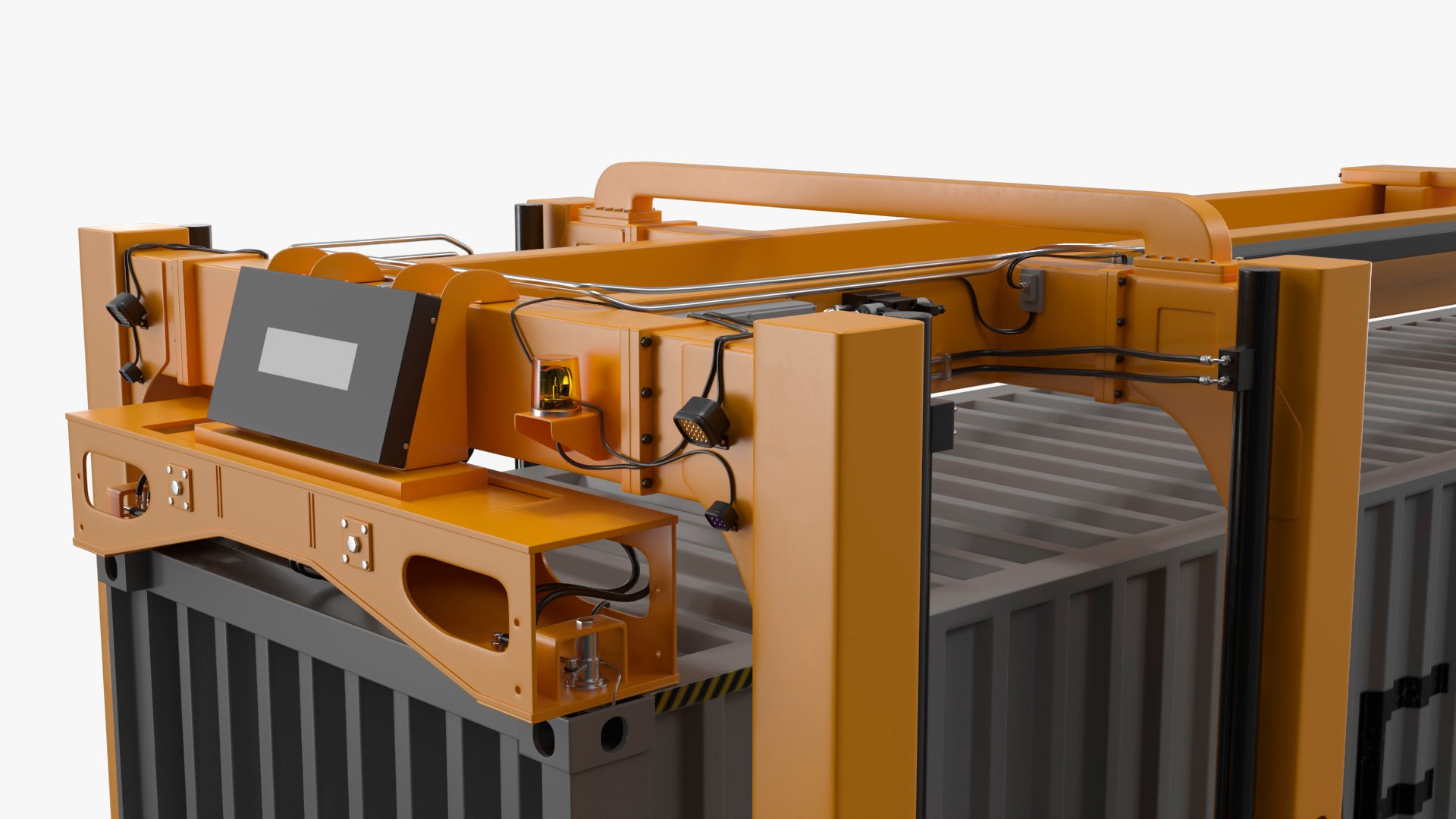 3D Container Shuttle With 40ft Container Yellow - TurboSquid 2430821