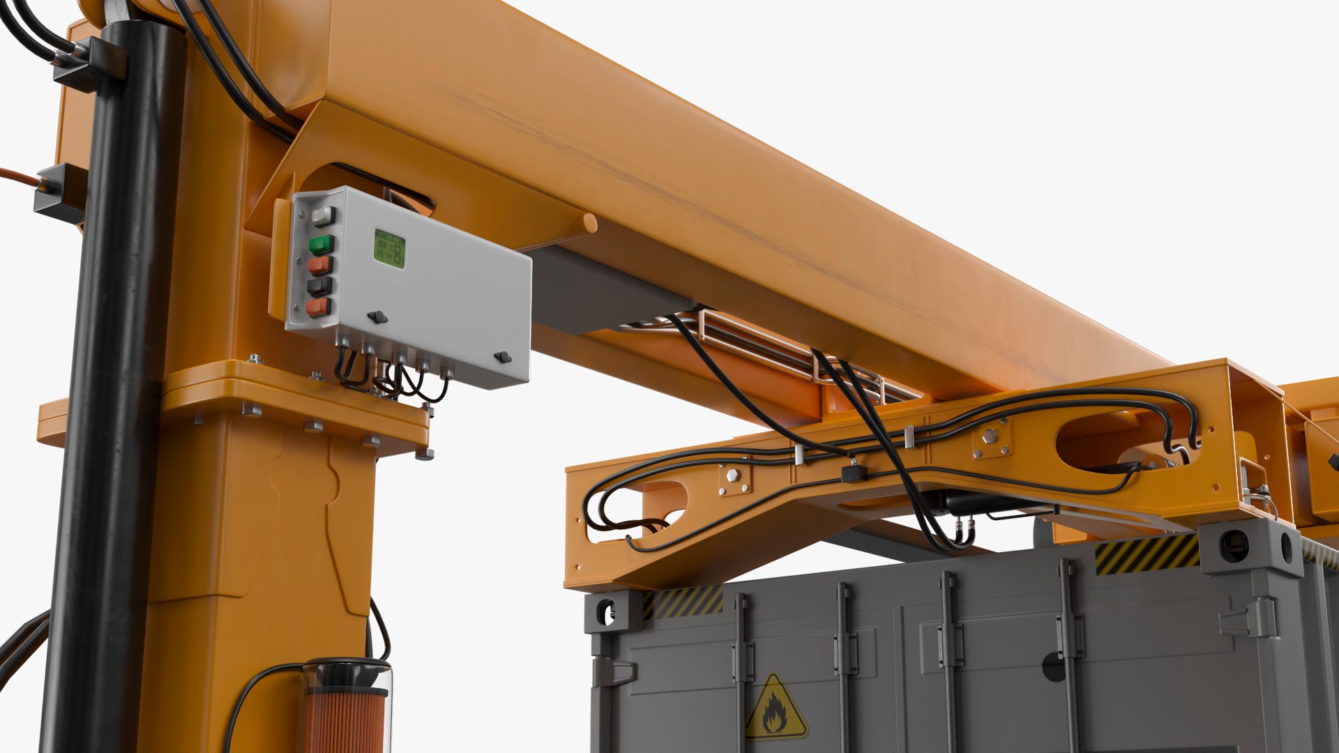 3D Container Shuttle With 40ft Container Yellow - TurboSquid 2430821