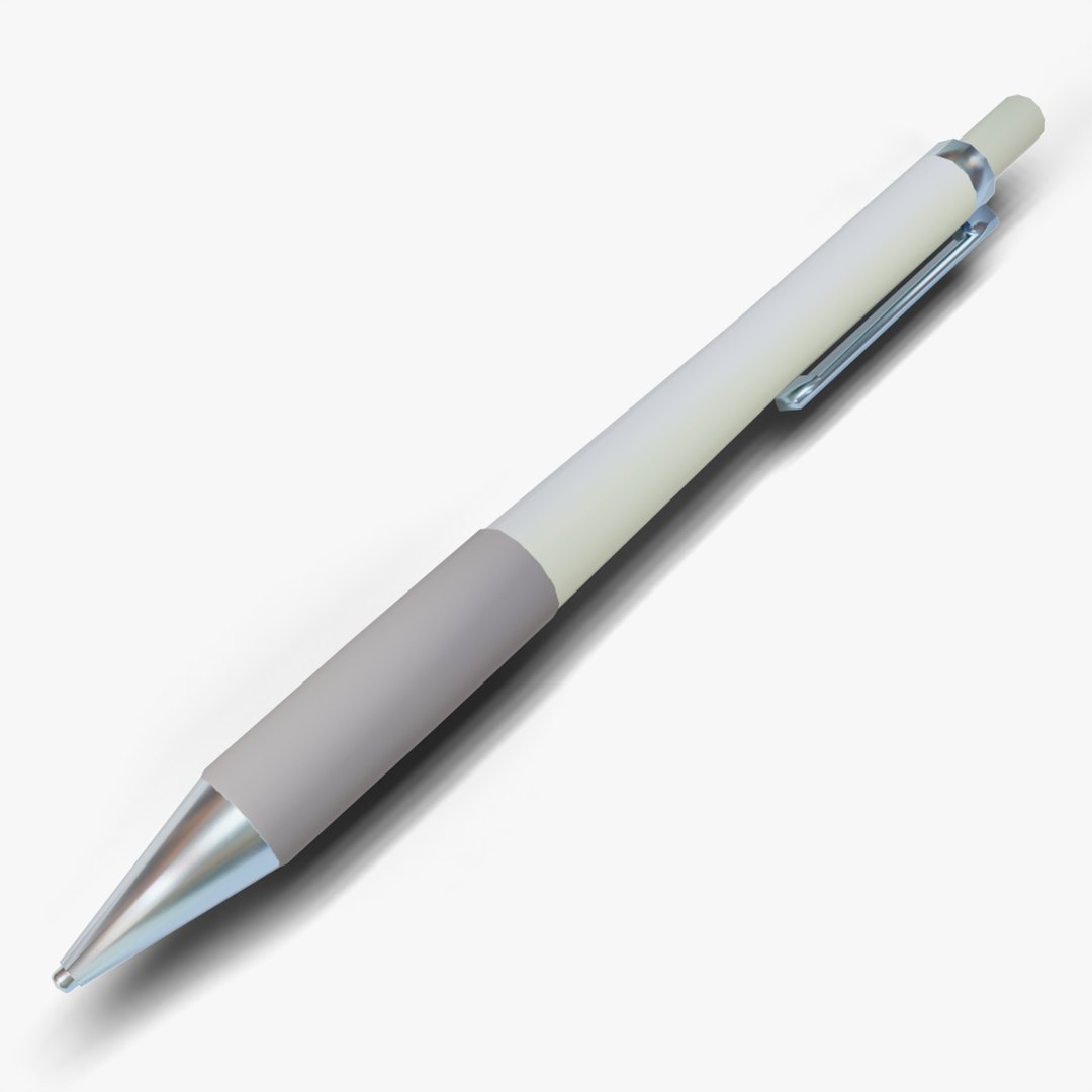 Ergonomic Click Pen Writing 3D Model - TurboSquid 2309326