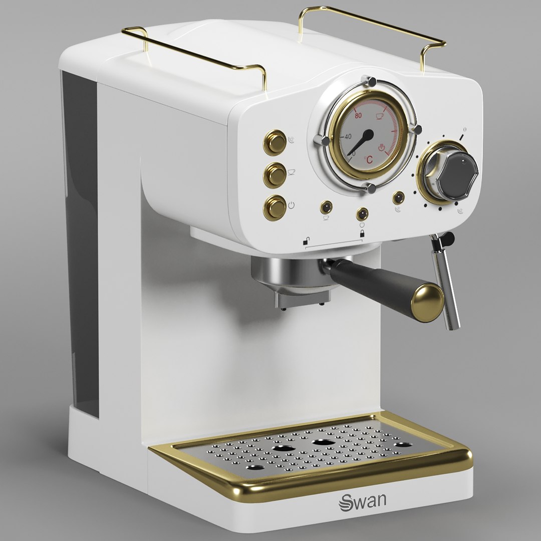 SWAN Espresso Coffee Machine 3D Model - TurboSquid 2003708
