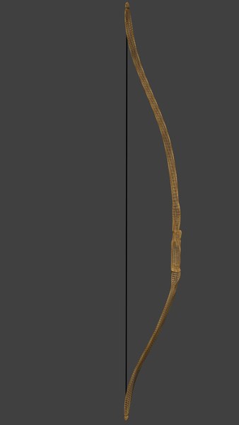 wooden recurve bow 3d model