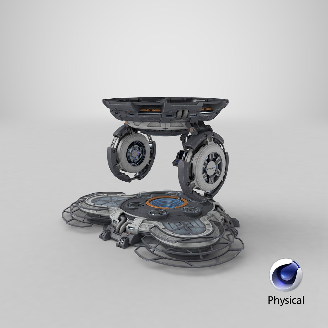 Sci-fi Time Machine Teleport Device PBR 3D - TurboSquid 1959246