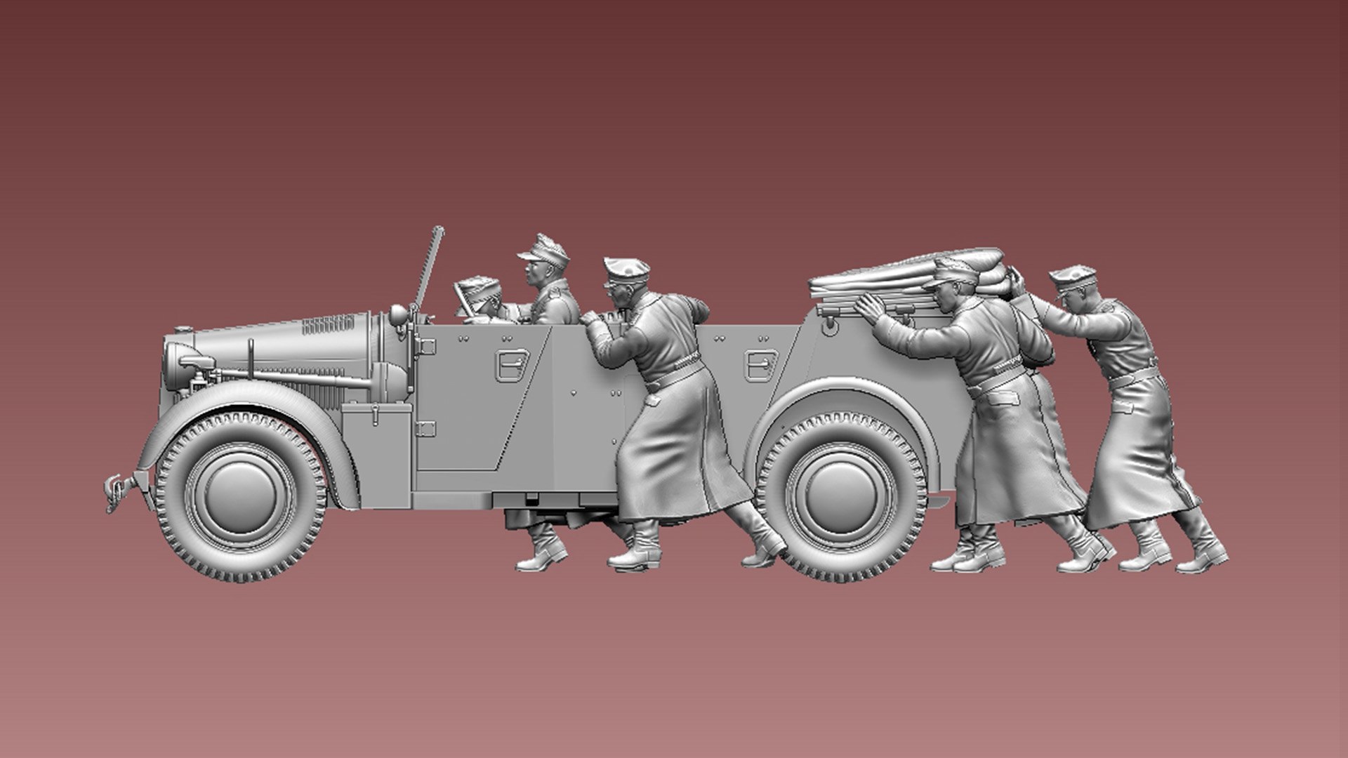 3D Horch 901and General Rommel - TurboSquid 1957630
