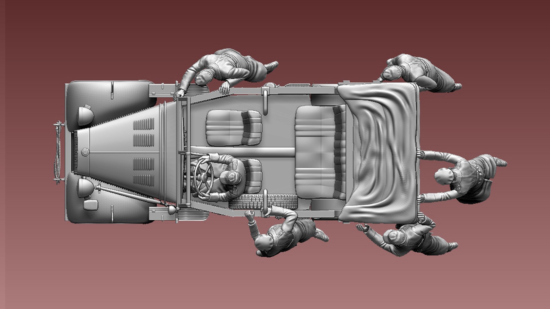 3D Horch 901and General Rommel - TurboSquid 1957630