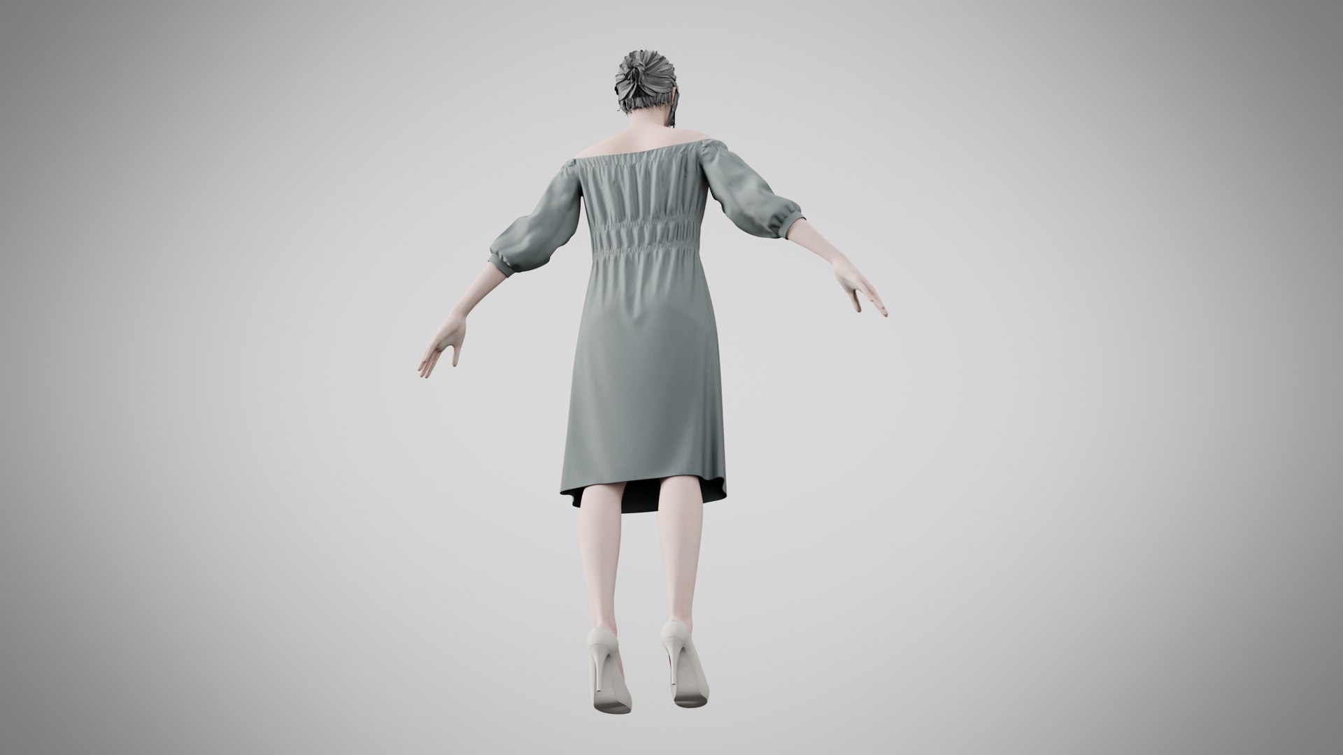 Dress 16 Philippine Gray 3D Model - TurboSquid 2459144